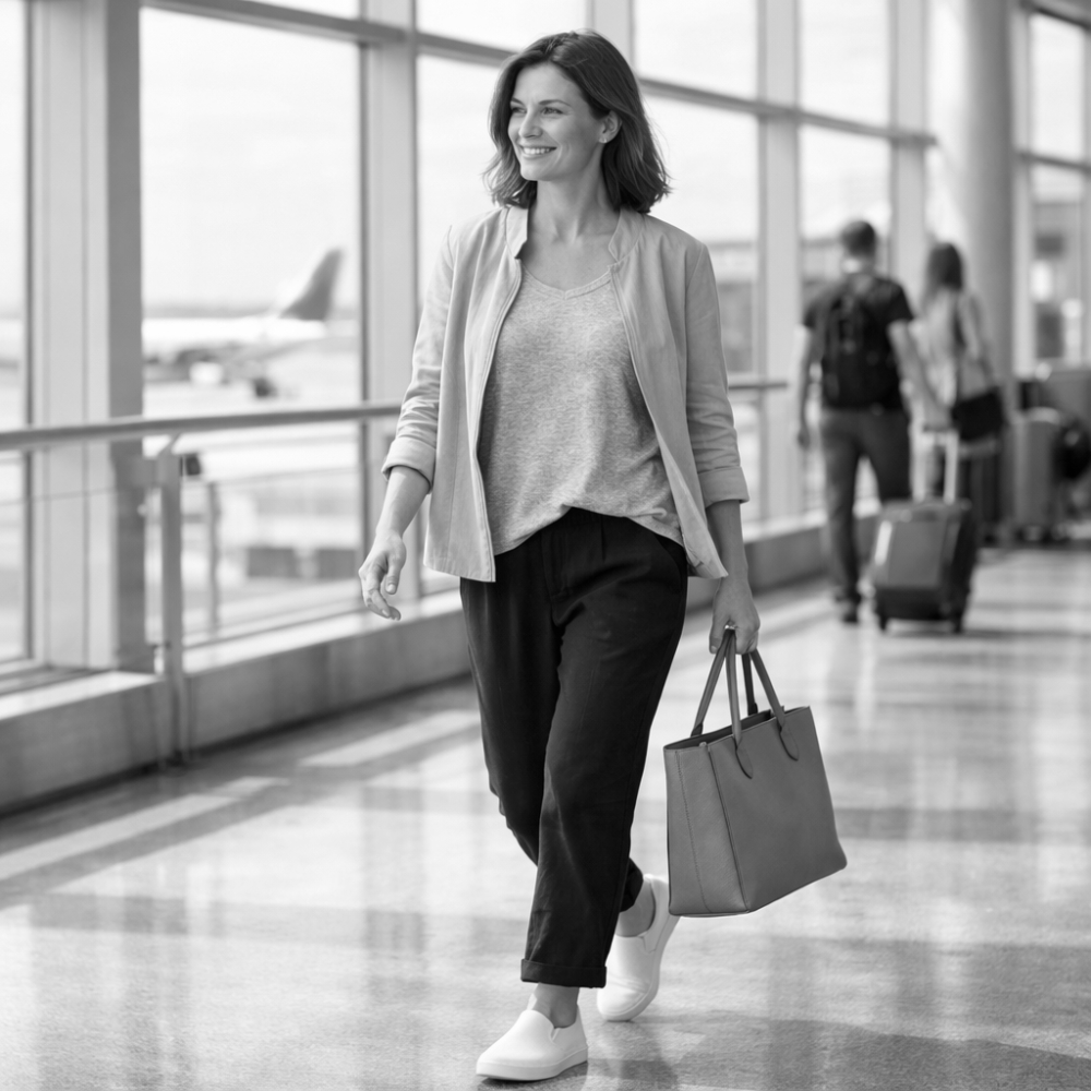 The New Way Women Are Dressing for Long Travel Days